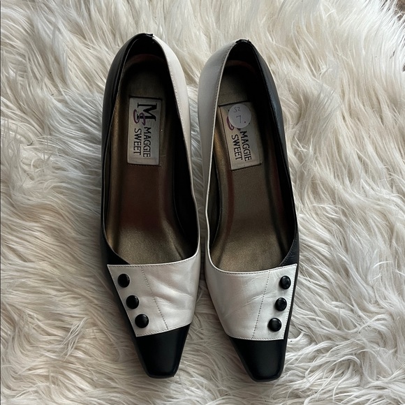 Maggie Sweet | Shoes | Vintage Maggie Sweet Black White Colorblock ...